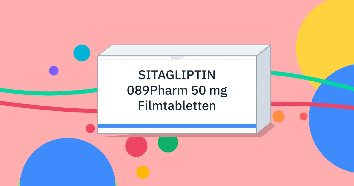 Symbolbild: Packung mit der Aufschrift SITAGLIPTIN 089Pharm 50 mg Filmtabletten (PZN 18456901) – Verfügbarkeit und Bezug in Apotheken in Frankfurt am Main