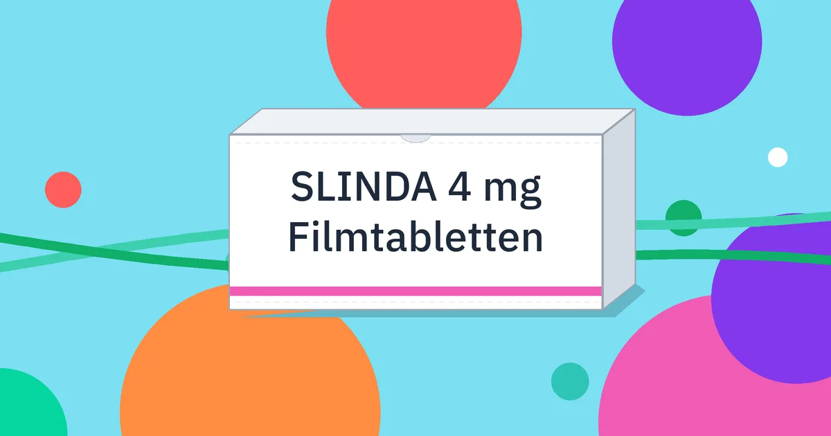 Symbolbild: Packung mit der Aufschrift SLINDA 4 mg Filmtabletten (PZN 18667012) – Verfügbarkeit und Bezug in Apotheken in Frankfurt am Main