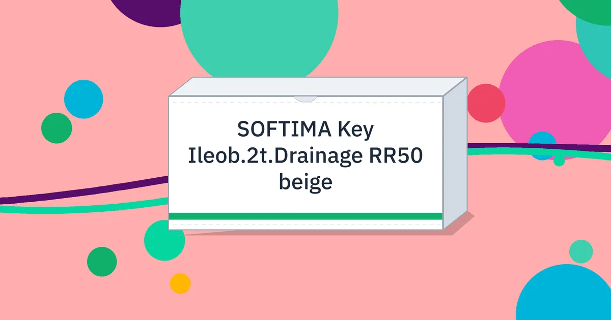 Symbolbild: Packung mit der Aufschrift SOFTIMA Key Ileob.2t.Drainage RR50 beige (PZN 00993202) – Verfügbarkeit und Bezug in Apotheken in Frankfurt am Main