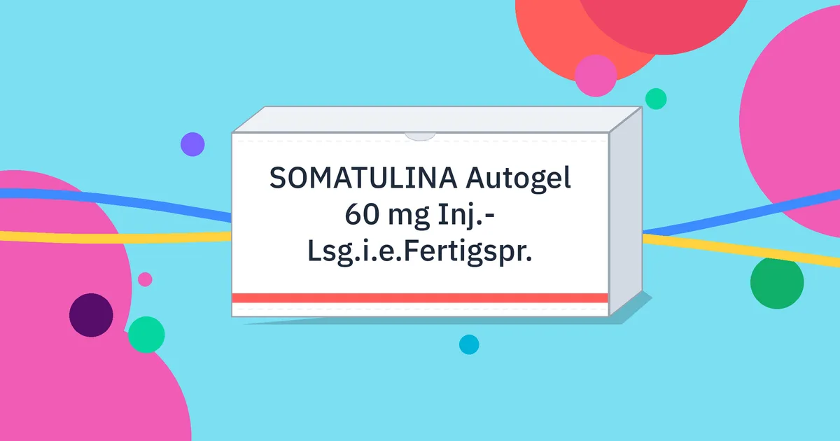 Symbolbild: Packung mit der Aufschrift SOMATULINA Autogel 60 mg Inj.-Lsg.i.e.Fertigspr. (PZN 20029945) – Verfügbarkeit und Bezug in Apotheken in Frankfurt am Main