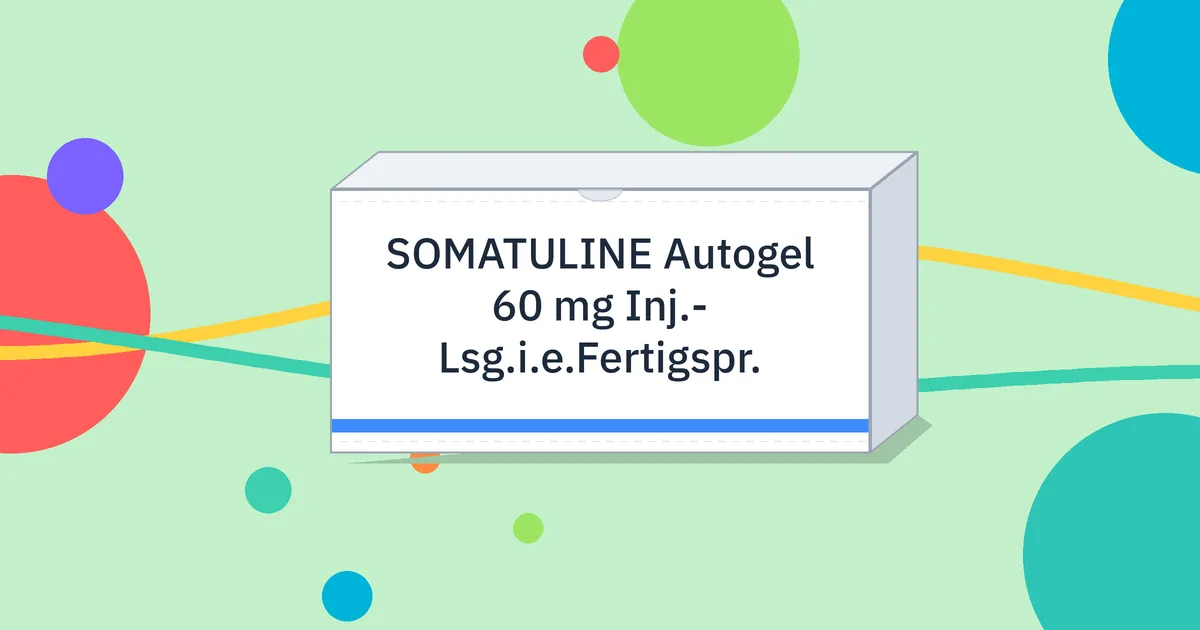 Symbolbild: Packung mit der Aufschrift SOMATULINE Autogel 60 mg Inj.-Lsg.i.e.Fertigspr. (PZN 17964133) – Verfügbarkeit und Bezug in Apotheken in Frankfurt am Main
