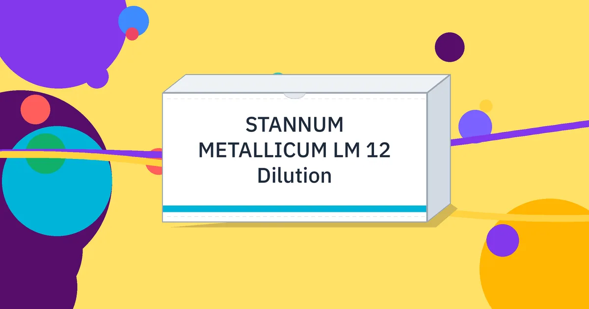 Symbolbild: Packung mit der Aufschrift STANNUM METALLICUM LM 12 Dilution (PZN 02603926) – Verfügbarkeit und Bezug in Apotheken in Frankfurt am Main