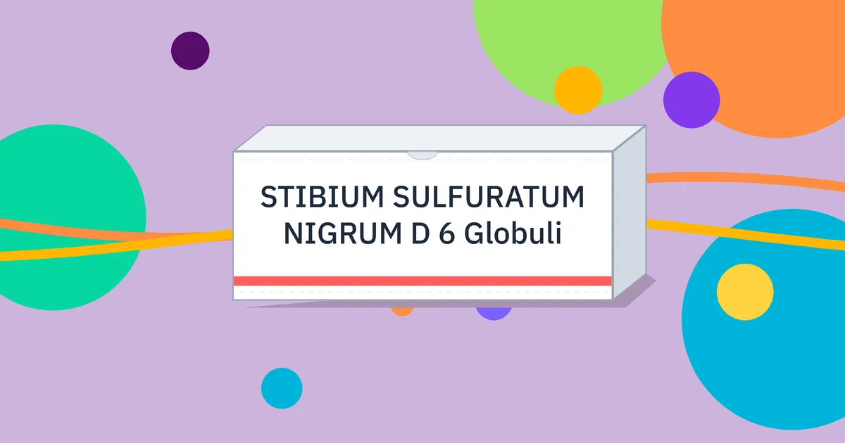 Symbolbild: Packung mit der Aufschrift STIBIUM SULFURATUM NIGRUM D 6 Globuli (PZN 18759435) – Verfügbarkeit und Bezug in Apotheken in Frankfurt am Main