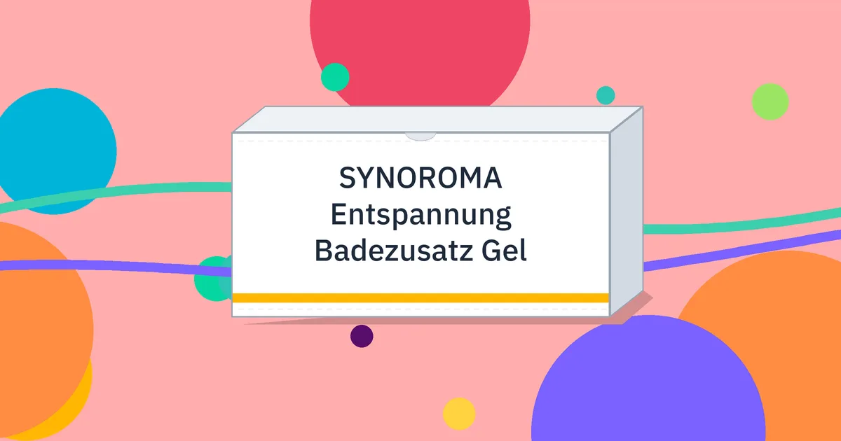 Symbolbild: Packung mit der Aufschrift SYNOROMA Entspannung Badezusatz Gel (PZN 00327698) – Verfügbarkeit und Bezug in Apotheken in Frankfurt am Main