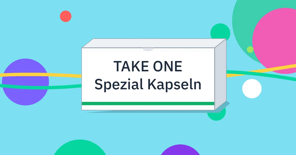 Symbolbild: Packung mit der Aufschrift TAKE ONE Spezial Kapseln (PZN 09504819) – Verfügbarkeit und Bezug in Apotheken in Frankfurt am Main