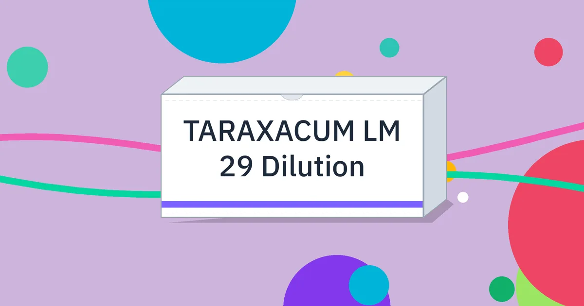 Symbolbild: Packung mit der Aufschrift TARAXACUM LM 29 Dilution (PZN 13214501) – Verfügbarkeit und Bezug in Apotheken in Frankfurt am Main