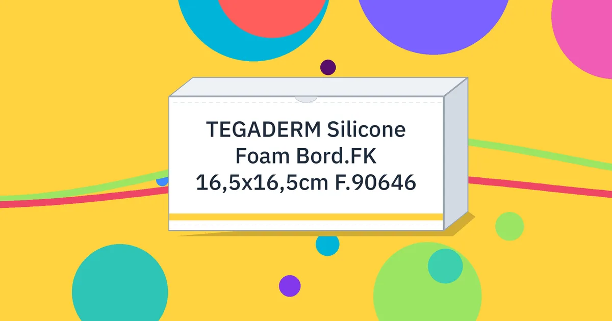 Symbolbild: Packung mit der Aufschrift TEGADERM Silicone Foam Bord.FK 16,5x16,5cm F.90646 (PZN 13229141) – Verfügbarkeit und Bezug in Apotheken in Frankfurt am Main