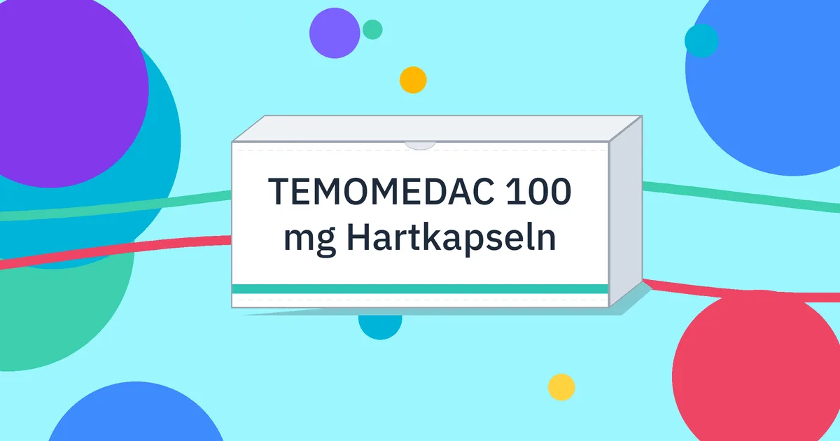 Symbolbild: Packung mit der Aufschrift TEMOMEDAC 100 mg Hartkapseln (PZN 14376648) – Verfügbarkeit und Bezug in Apotheken in Frankfurt am Main