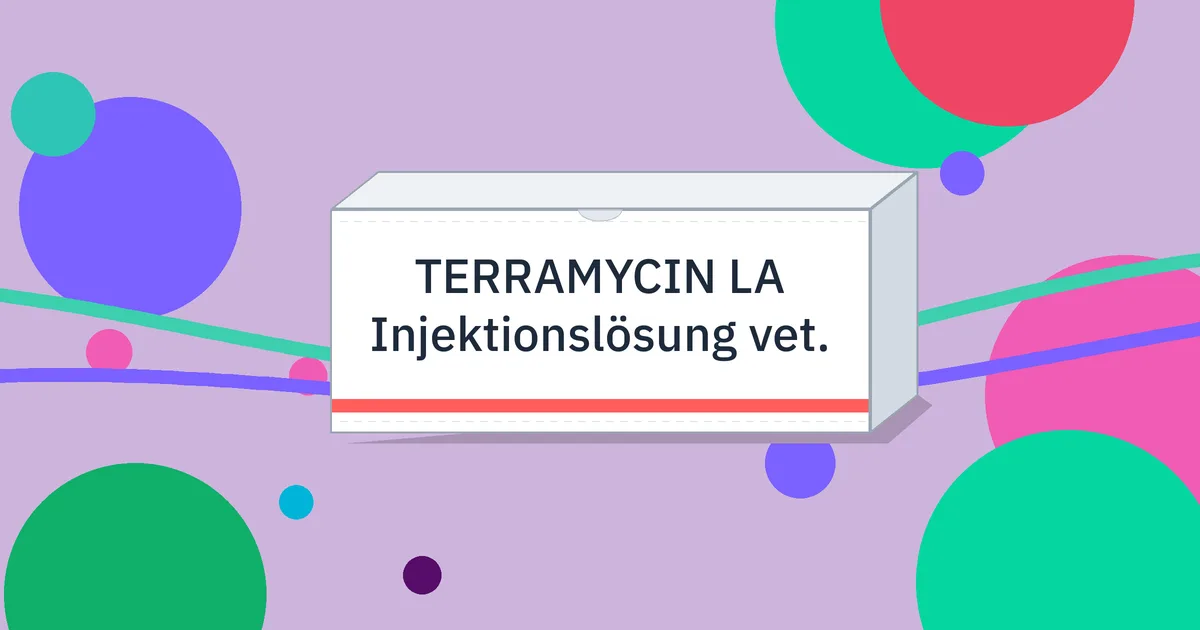 Symbolbild: Packung mit der Aufschrift TERRAMYCIN LA Injektionslösung vet. (PZN 01097183) – Verfügbarkeit und Bezug in Apotheken in Frankfurt am Main