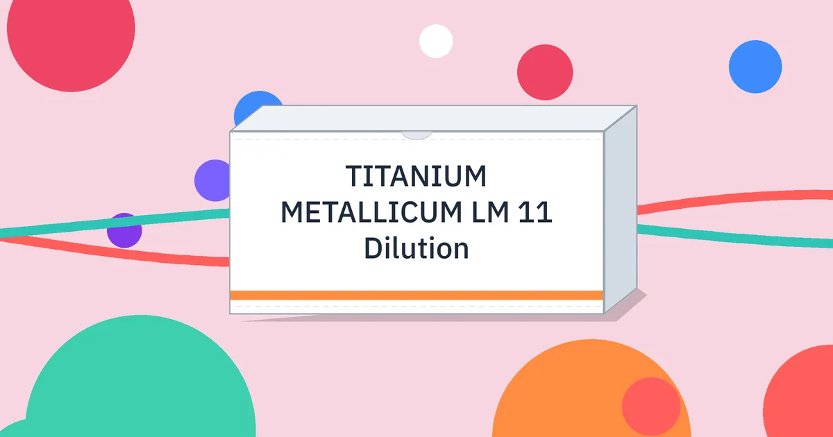 Symbolbild: Packung mit der Aufschrift TITANIUM METALLICUM LM 11 Dilution (PZN 13224327) – Verfügbarkeit und Bezug in Apotheken in Frankfurt am Main