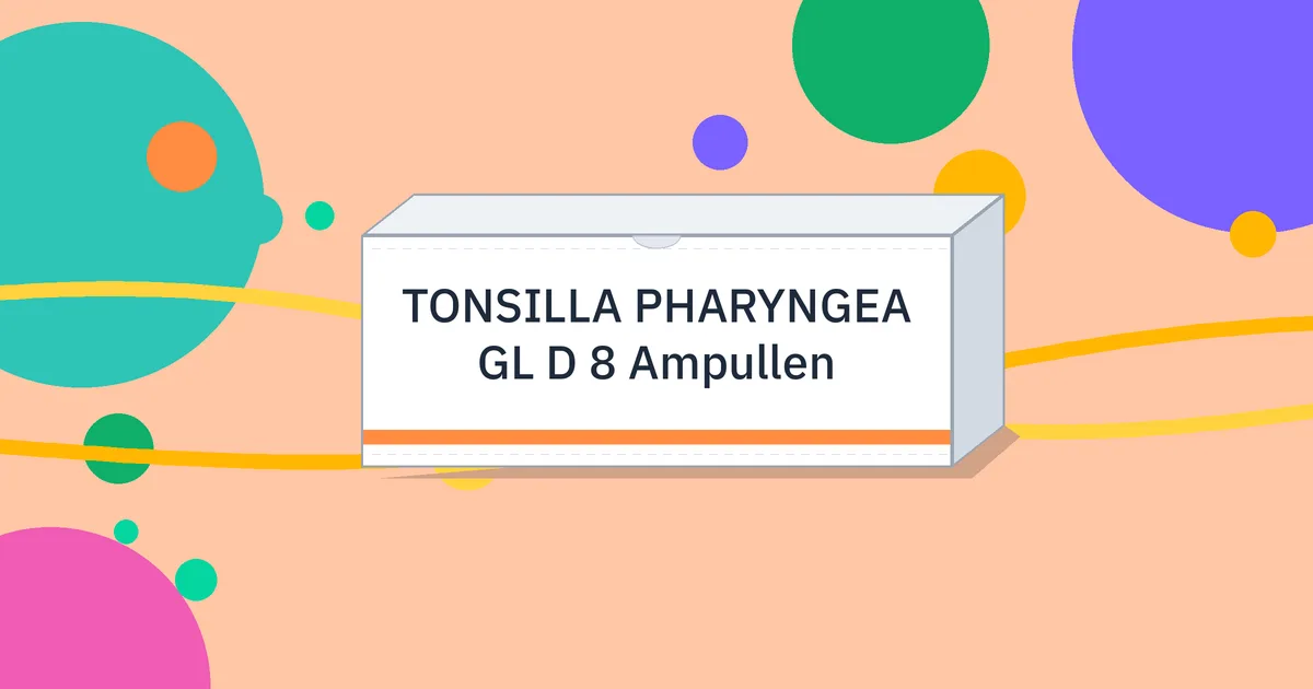 Symbolbild: Packung mit der Aufschrift TONSILLA PHARYNGEA GL D 8 Ampullen (PZN 03660518) – Verfügbarkeit und Bezug in Apotheken in Frankfurt am Main