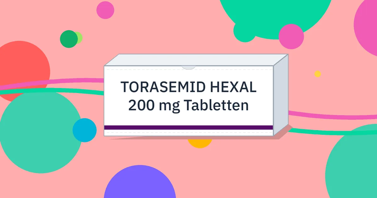 Symbolbild: Packung mit der Aufschrift TORASEMID HEXAL 200 mg Tabletten (PZN 03650402) – Verfügbarkeit und Bezug in Apotheken in Frankfurt am Main
