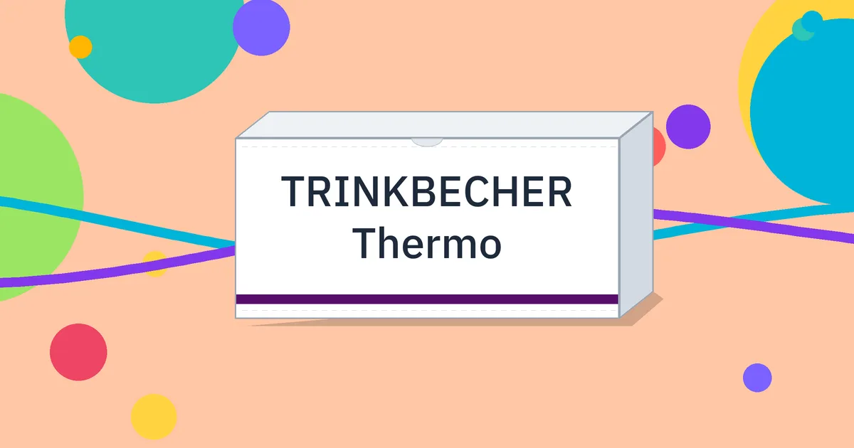 Symbolbild: Packung mit der Aufschrift TRINKBECHER Thermo (PZN 00905209) – Verfügbarkeit und Bezug in Apotheken in Frankfurt am Main