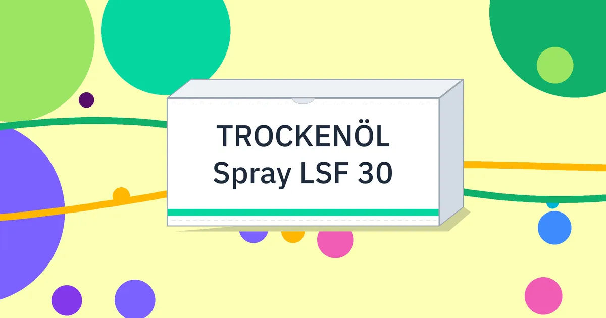 Symbolbild: Packung mit der Aufschrift TROCKENÖL Spray LSF 30 (PZN 18016817) – Verfügbarkeit und Bezug in Apotheken in Frankfurt am Main