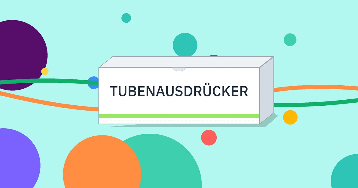 Symbolbild: Packung mit der Aufschrift TUBENAUSDRÜCKER (PZN 06093586) – Verfügbarkeit und Bezug in Apotheken in Frankfurt am Main