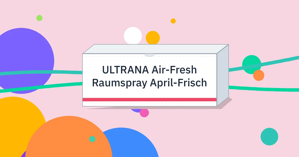Symbolbild: Packung mit der Aufschrift ULTRANA Air-Fresh Raumspray April-Frisch (PZN 11383837) – Verfügbarkeit und Bezug in Apotheken in Frankfurt am Main