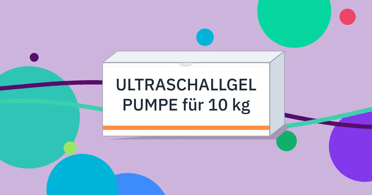 Symbolbild: Packung mit der Aufschrift ULTRASCHALLGEL PUMPE für 10 kg (PZN 00779182) – Verfügbarkeit und Bezug in Apotheken in Frankfurt am Main