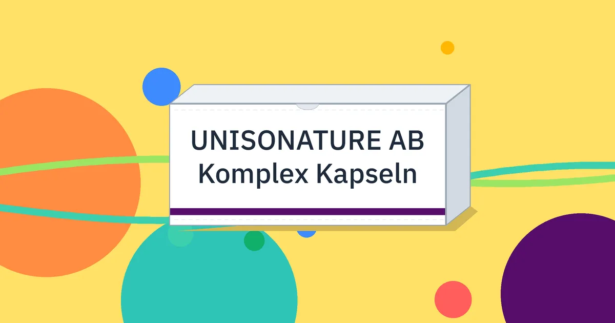 Symbolbild: Packung mit der Aufschrift UNISONATURE AB Komplex Kapseln (PZN 19537257) – Verfügbarkeit und Bezug in Apotheken in Frankfurt am Main