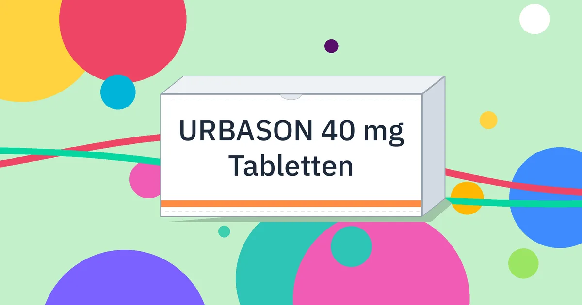 Symbolbild: Packung mit der Aufschrift URBASON 40 mg Tabletten (PZN 01064723) – Verfügbarkeit und Bezug in Apotheken in Frankfurt am Main