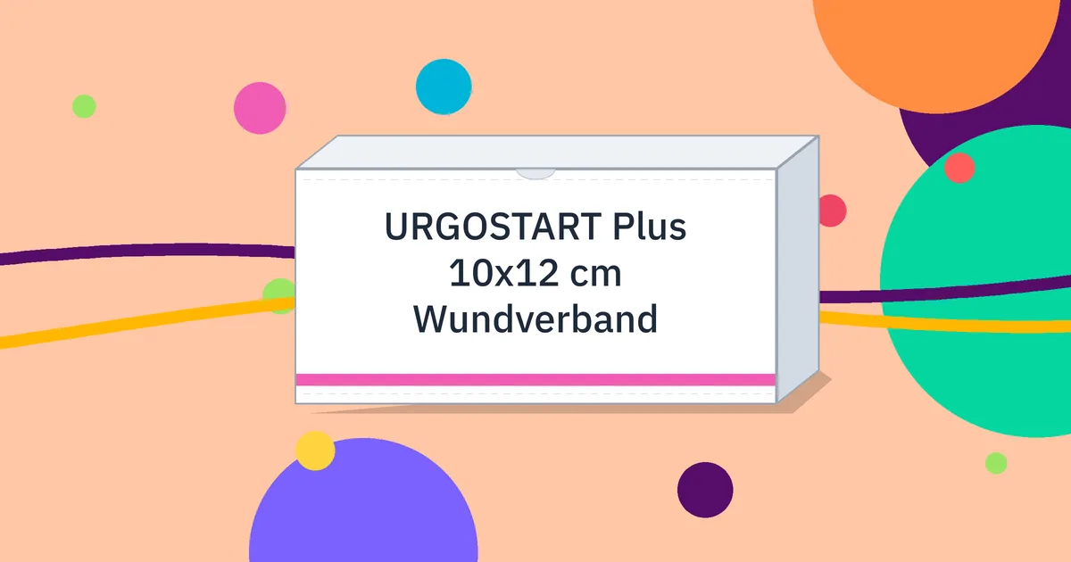 Symbolbild: Packung mit der Aufschrift URGOSTART Plus 10x12 cm Wundverband (PZN 19480758) – Verfügbarkeit und Bezug in Apotheken in Frankfurt am Main