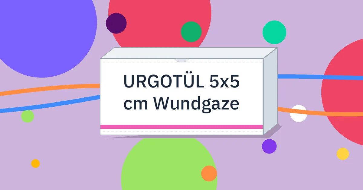Symbolbild: Packung mit der Aufschrift URGOTÜL 5x5 cm Wundgaze (PZN 19125709) – Verfügbarkeit und Bezug in Apotheken in Frankfurt am Main
