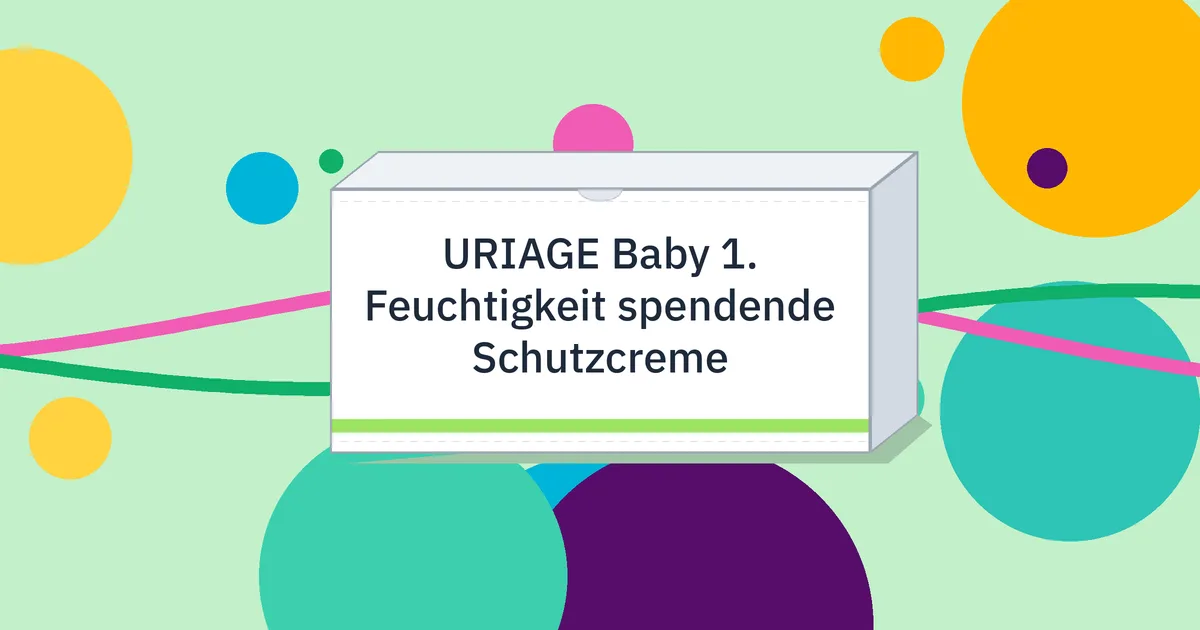 Symbolbild: Packung mit der Aufschrift URIAGE Baby 1. Feuchtigkeit spendende Schutzcreme (PZN 17182206) – Verfügbarkeit und Bezug in Apotheken in Frankfurt am Main