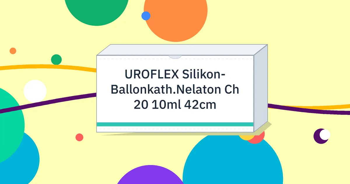 Symbolbild: Packung mit der Aufschrift UROFLEX Silikon-Ballonkath.Nelaton Ch 20 10ml 42cm (PZN 15395814) – Verfügbarkeit und Bezug in Apotheken in Frankfurt am Main