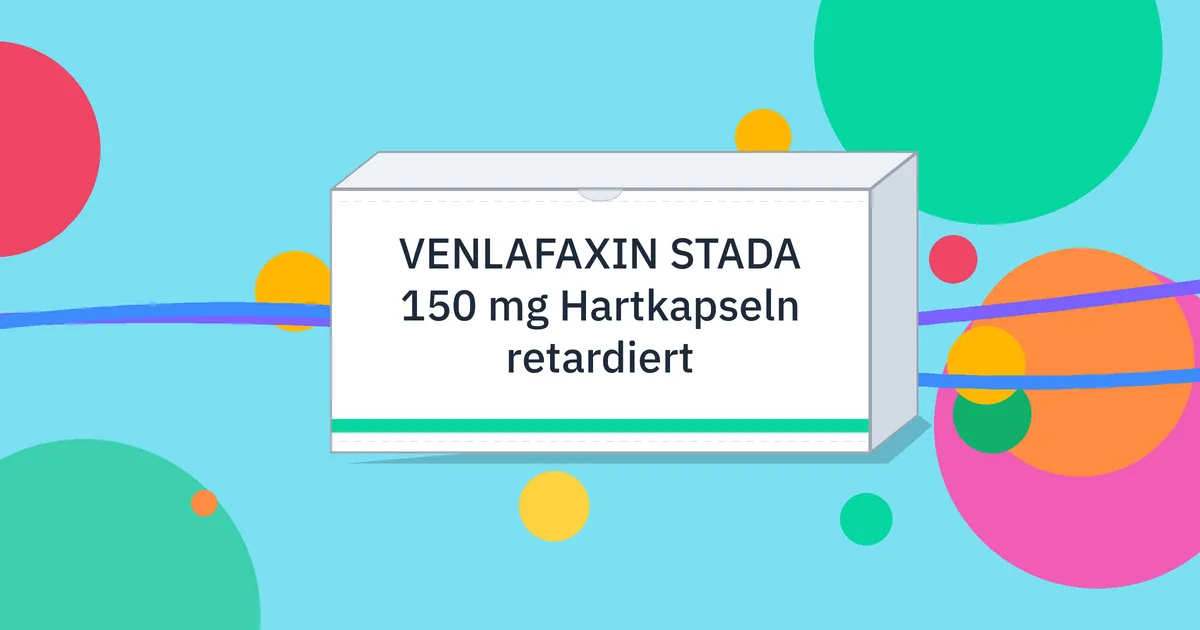 Symbolbild: Packung mit der Aufschrift VENLAFAXIN STADA 150 mg Hartkapseln retardiert (PZN 06912274) – Verfügbarkeit und Bezug in Apotheken in Frankfurt am Main