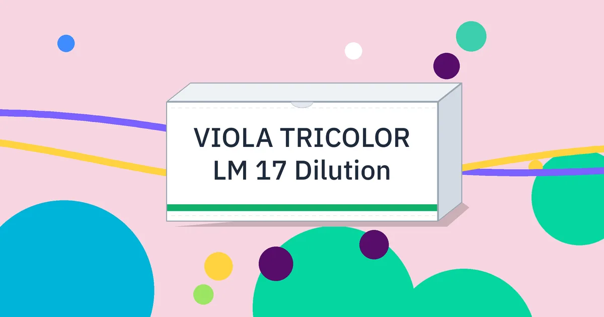 Symbolbild: Packung mit der Aufschrift VIOLA TRICOLOR LM 17 Dilution (PZN 13276229) – Verfügbarkeit und Bezug in Apotheken in Frankfurt am Main