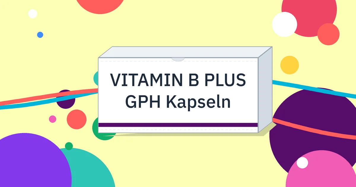 Symbolbild: Packung mit der Aufschrift VITAMIN B PLUS GPH Kapseln (PZN 12737421) – Verfügbarkeit und Bezug in Apotheken in Frankfurt am Main