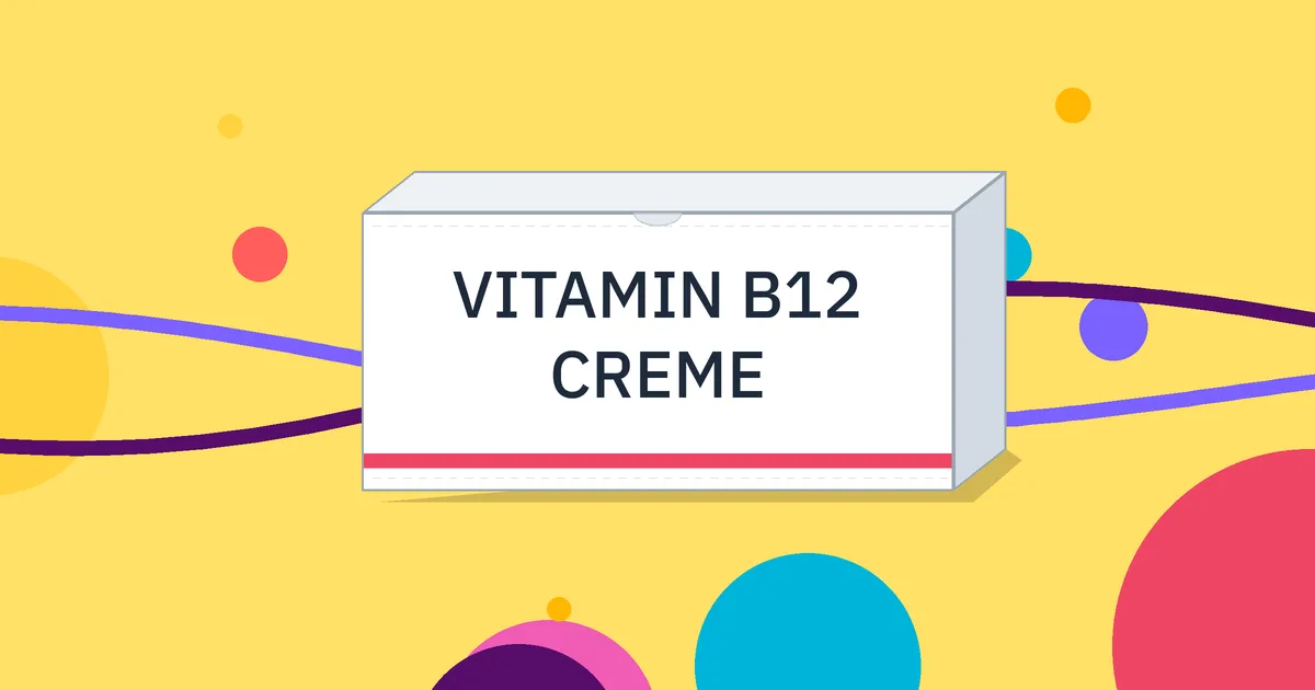 Symbolbild: Packung mit der Aufschrift VITAMIN B12 CREME (PZN 06140506) – Verfügbarkeit und Bezug in Apotheken in Frankfurt am Main