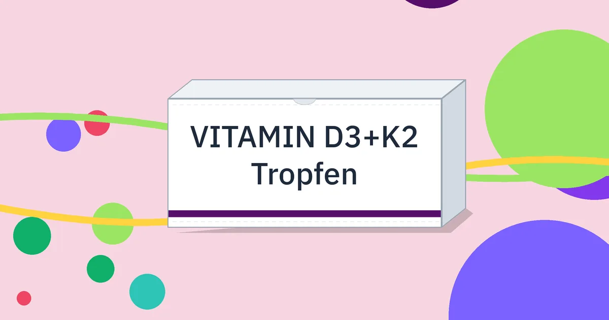 Symbolbild: Packung mit der Aufschrift VITAMIN D3+K2 Tropfen (PZN 19838160) – Verfügbarkeit und Bezug in Apotheken in Frankfurt am Main