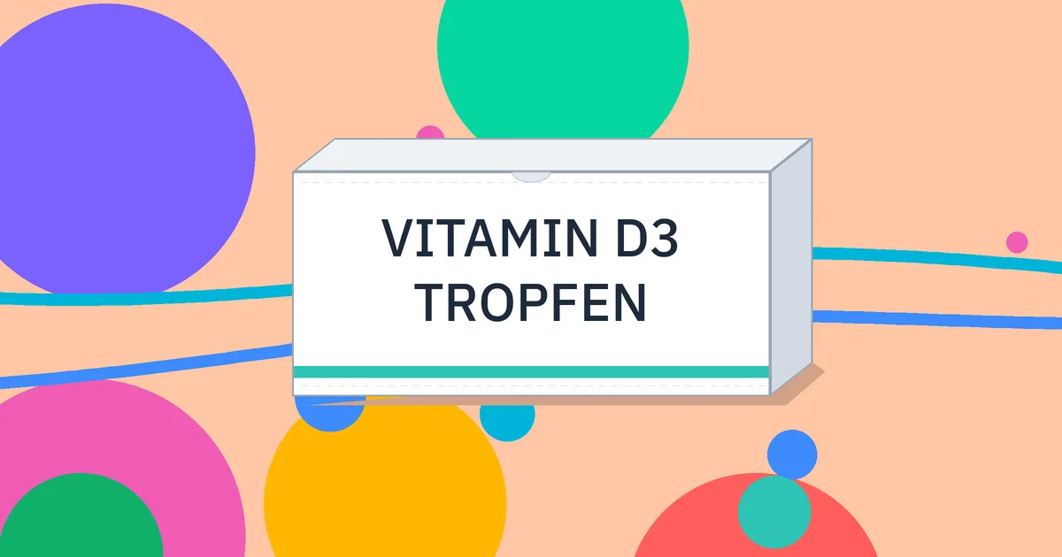 Symbolbild: Packung mit der Aufschrift VITAMIN D3 TROPFEN (PZN 10715763) – Verfügbarkeit und Bezug in Apotheken in Frankfurt am Main