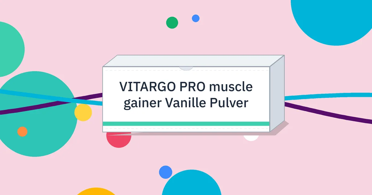 Symbolbild: Packung mit der Aufschrift VITARGO PRO muscle gainer Vanille Pulver (PZN 11178646) – Verfügbarkeit und Bezug in Apotheken in Frankfurt am Main