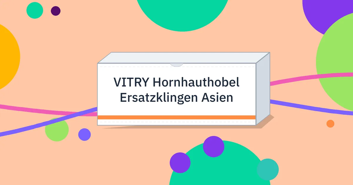 Symbolbild: Packung mit der Aufschrift VITRY Hornhauthobel Ersatzklingen Asien (PZN 05111885) – Verfügbarkeit und Bezug in Apotheken in Frankfurt am Main