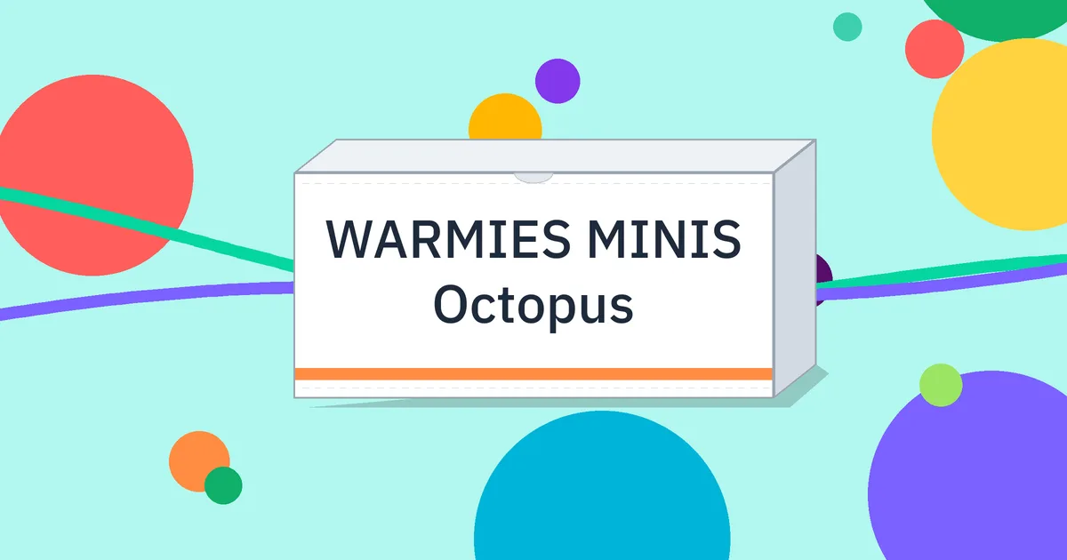 Symbolbild: Packung mit der Aufschrift WARMIES MINIS Octopus (PZN 18066063) – Verfügbarkeit und Bezug in Apotheken in Frankfurt am Main