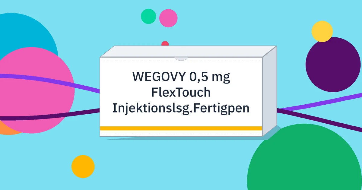 Symbolbild: Packung mit der Aufschrift WEGOVY 0,5 mg FlexTouch Injektionslsg.Fertigpen (PZN 19196678) – Verfügbarkeit und Bezug in Apotheken in Frankfurt am Main