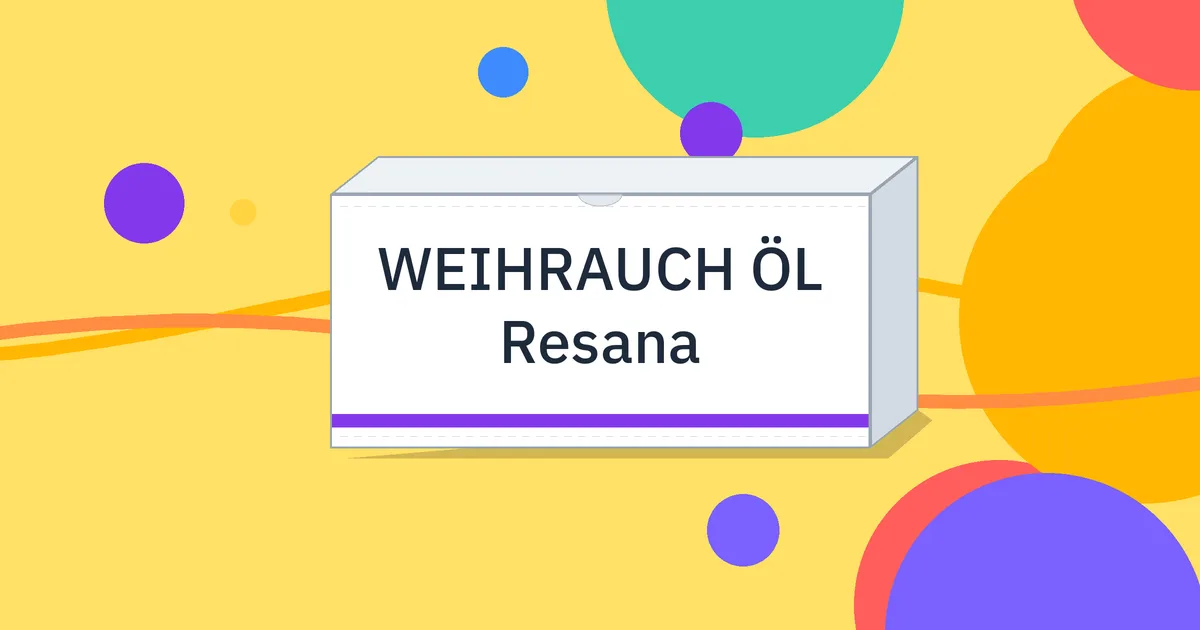 Symbolbild: Packung mit der Aufschrift WEIHRAUCH ÖL Resana (PZN 01641669) – Verfügbarkeit und Bezug in Apotheken in Frankfurt am Main