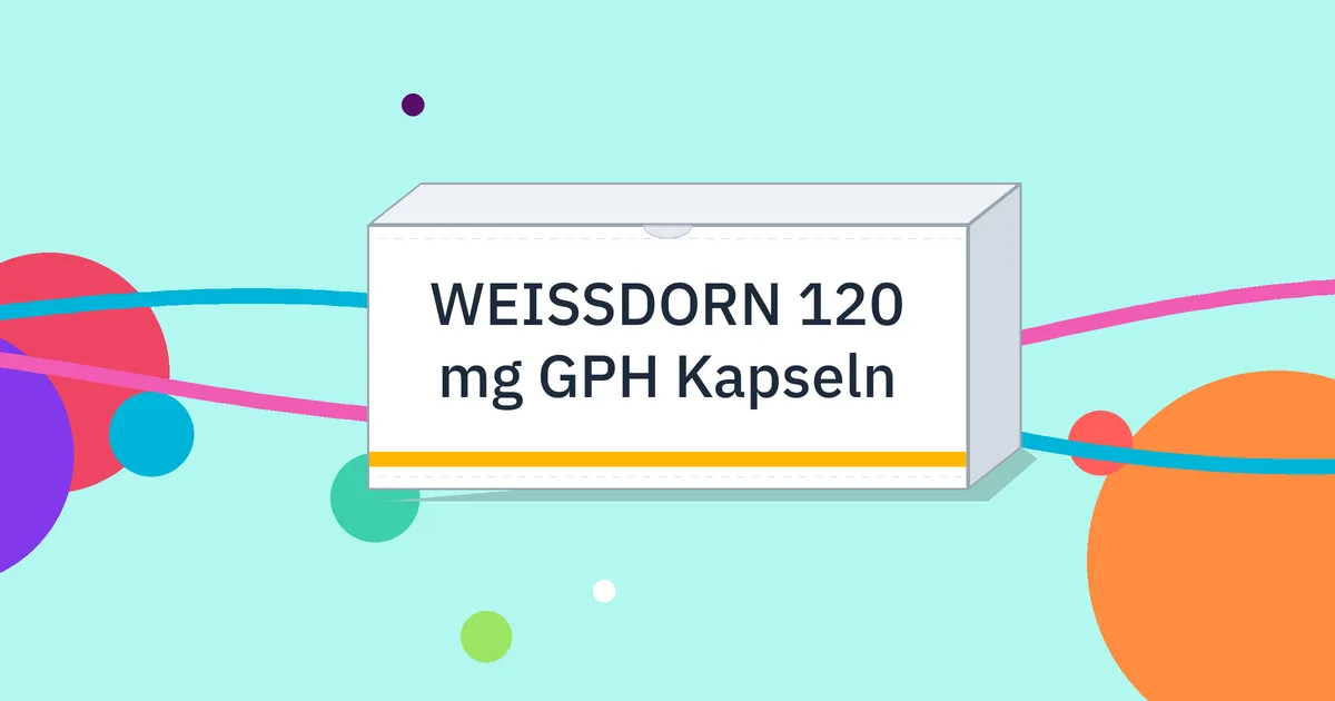 Symbolbild: Packung mit der Aufschrift WEISSDORN 120 mg GPH Kapseln (PZN 03462014) – Verfügbarkeit und Bezug in Apotheken in Frankfurt am Main