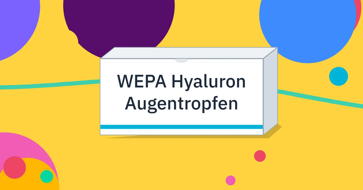 Symbolbild: Packung mit der Aufschrift WEPA Hyaluron Augentropfen (PZN 19378528) – Verfügbarkeit und Bezug in Apotheken in Frankfurt am Main
