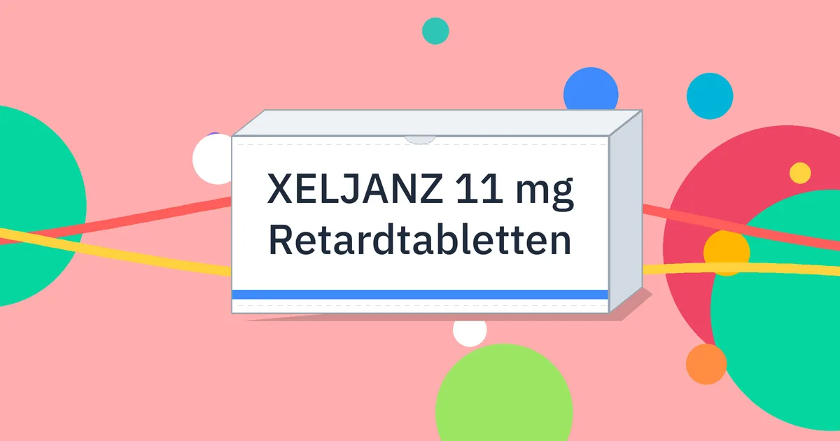 Symbolbild: Packung mit der Aufschrift XELJANZ 11 mg Retardtabletten (PZN 14275290) – Verfügbarkeit und Bezug in Apotheken in Frankfurt am Main