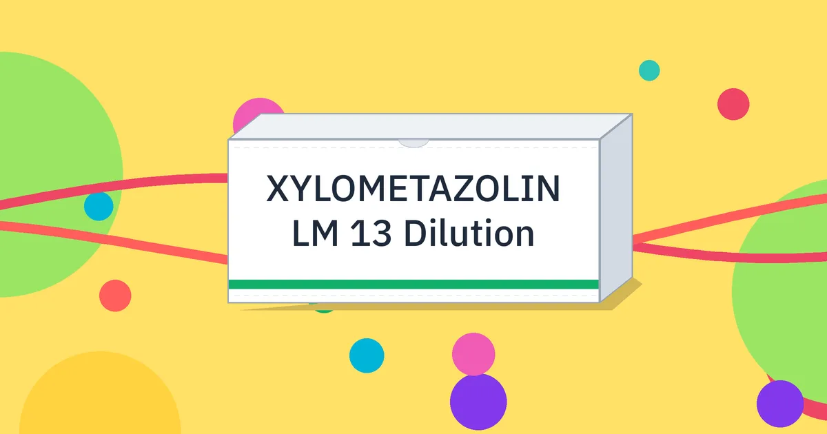 Symbolbild: Packung mit der Aufschrift XYLOMETAZOLIN LM 13 Dilution (PZN 13283287) – Verfügbarkeit und Bezug in Apotheken in Frankfurt am Main