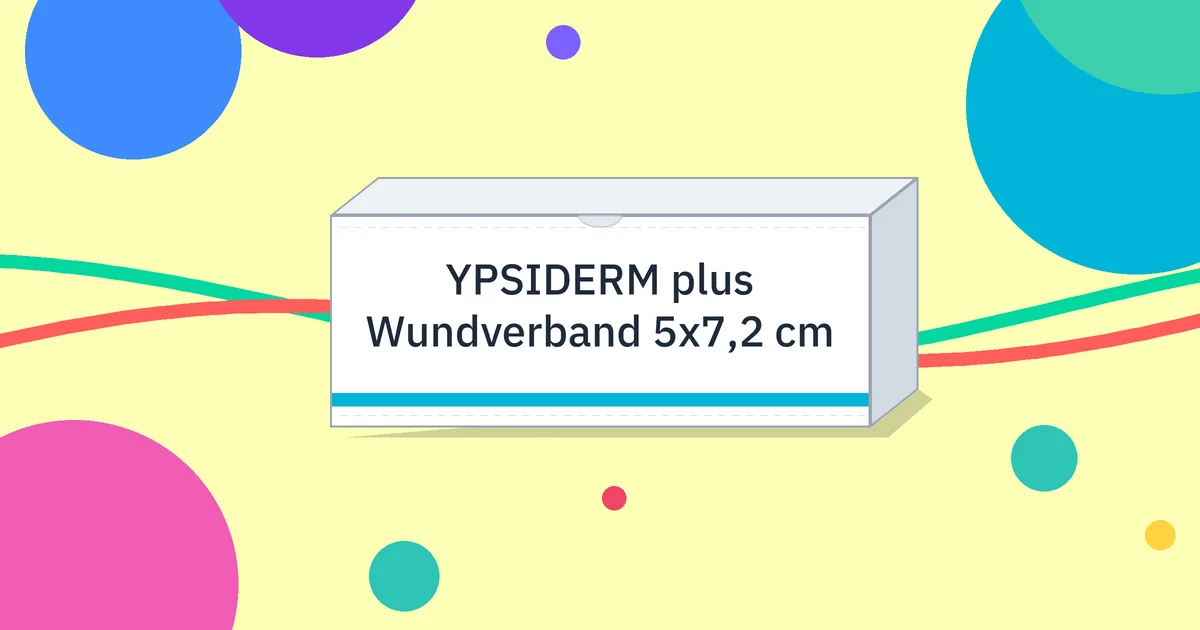 Symbolbild: Packung mit der Aufschrift YPSIDERM plus Wundverband 5x7,2 cm (PZN 12604677) – Verfügbarkeit und Bezug in Apotheken in Frankfurt am Main