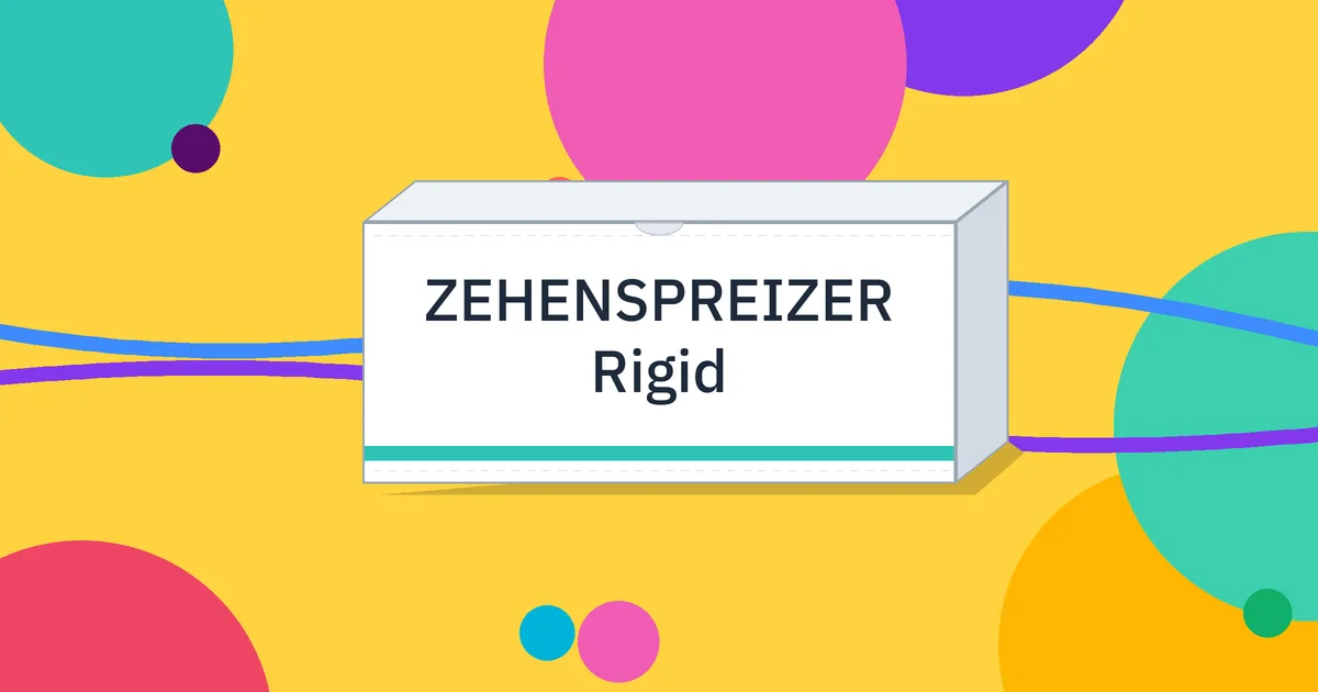 Symbolbild: Packung mit der Aufschrift ZEHENSPREIZER Rigid (PZN 02773597) – Verfügbarkeit und Bezug in Apotheken in Frankfurt am Main