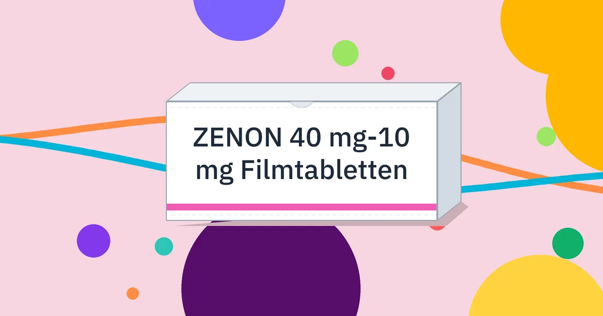 Symbolbild: Packung mit der Aufschrift ZENON 40 mg-10 mg Filmtabletten (PZN 19769312) – Verfügbarkeit und Bezug in Apotheken in Frankfurt am Main
