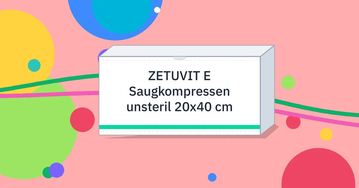 Symbolbild: Packung mit der Aufschrift ZETUVIT E Saugkompressen unsteril 20x40 cm (PZN 18774251) – Verfügbarkeit und Bezug in Apotheken in Frankfurt am Main