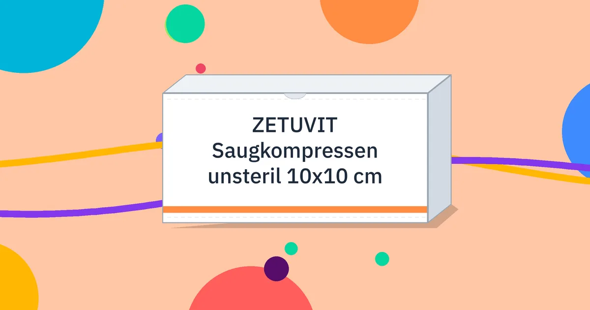 Symbolbild: Packung mit der Aufschrift ZETUVIT Saugkompressen unsteril 10x10 cm (PZN 04040858) – Verfügbarkeit und Bezug in Apotheken in Frankfurt am Main