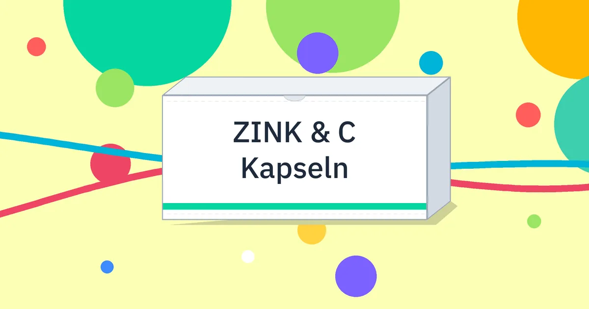 Symbolbild: Packung mit der Aufschrift ZINK & C Kapseln (PZN 03863606) – Verfügbarkeit und Bezug in Apotheken in Frankfurt am Main