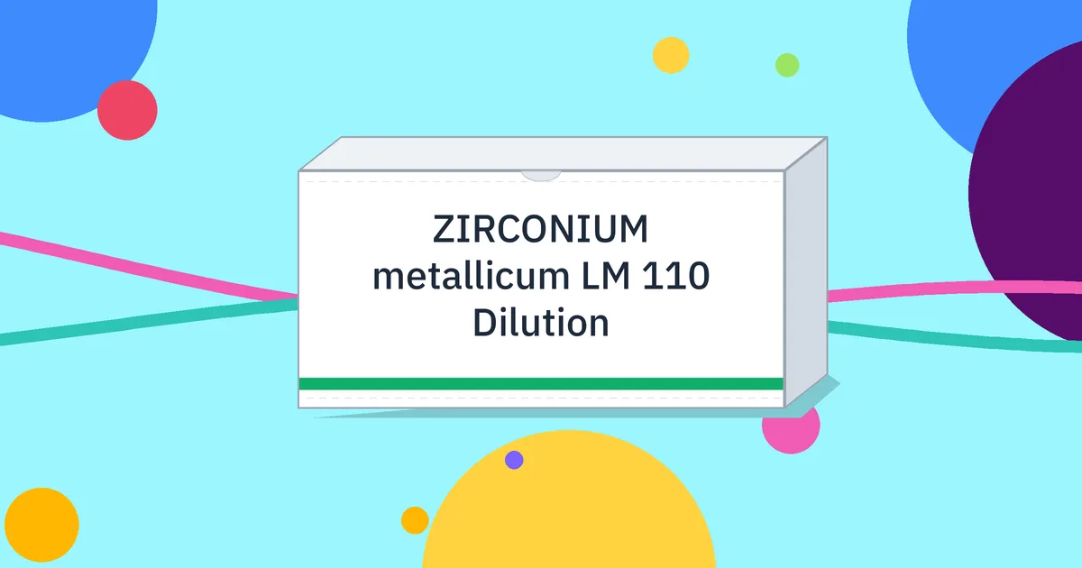 Symbolbild: Packung mit der Aufschrift ZIRCONIUM metallicum LM 110 Dilution (PZN 13303245) – Verfügbarkeit und Bezug in Apotheken in Frankfurt am Main