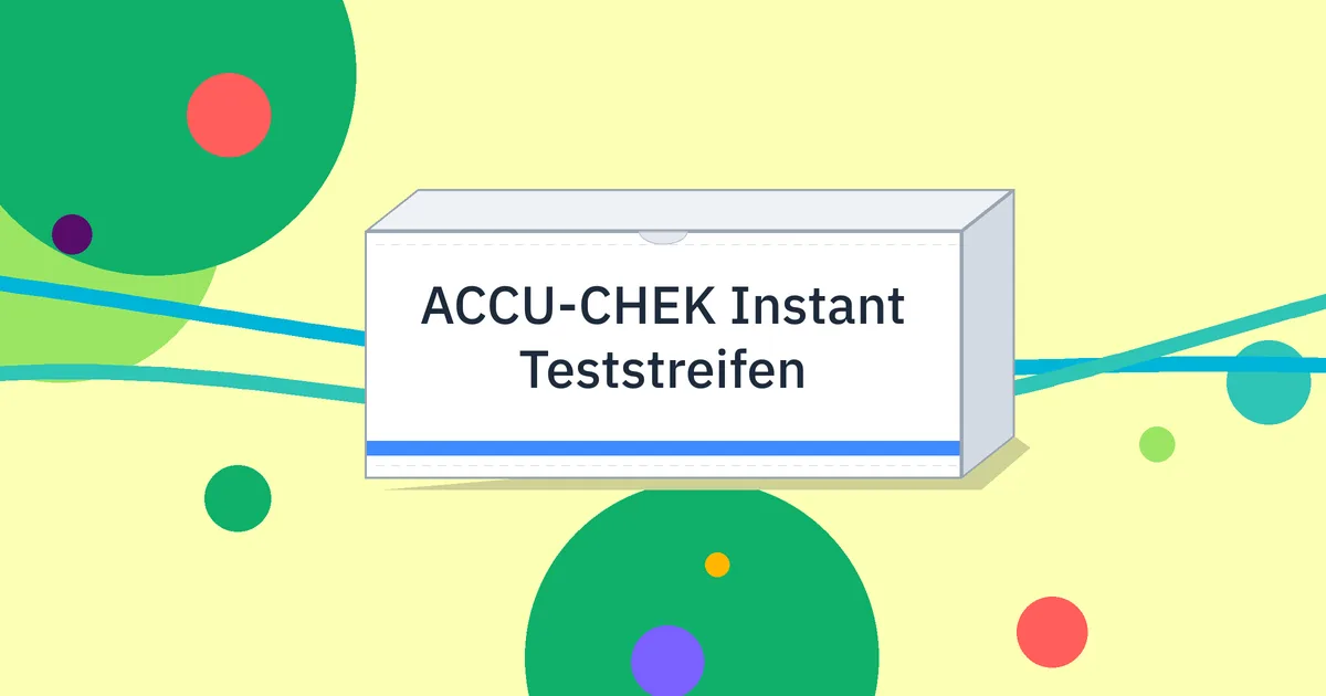 Symbolbild: Packung mit der Aufschrift ACCU-CHEK Instant Teststreifen (PZN 16796194) – Verfügbarkeit und Bezug in Apotheken in Frankfurt am Main